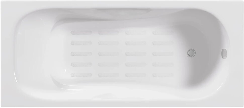 Ванна чугунная Delice Malibu DLR230629-AS 160x75 см, с антискользящим покрытием, белый
