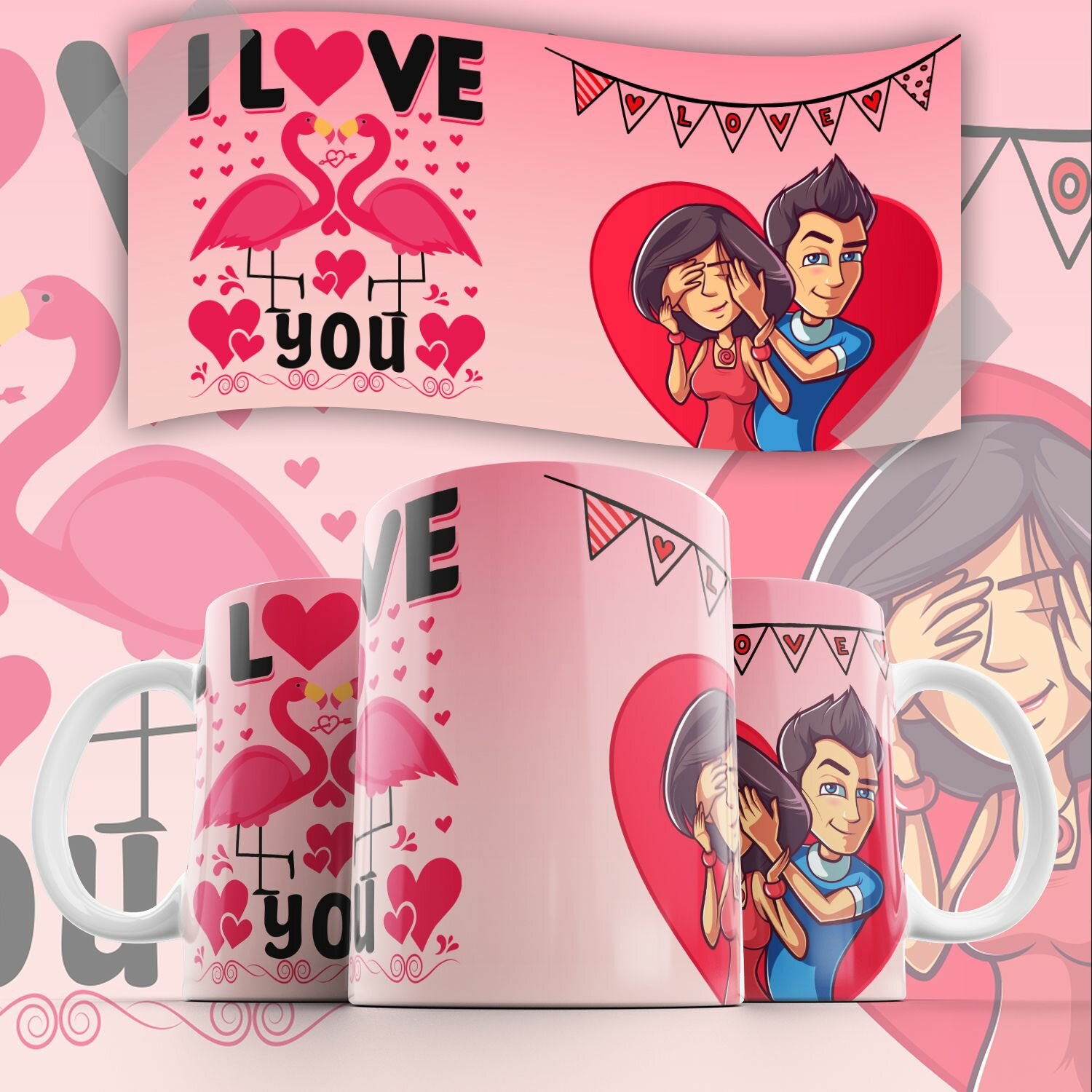 Кружка I love you2