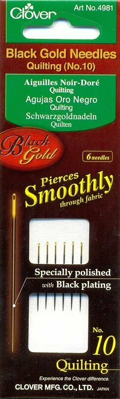 Профессиональные полированные иглы с особым черным покрытием и золотым ушком для квилтинга №10 4981