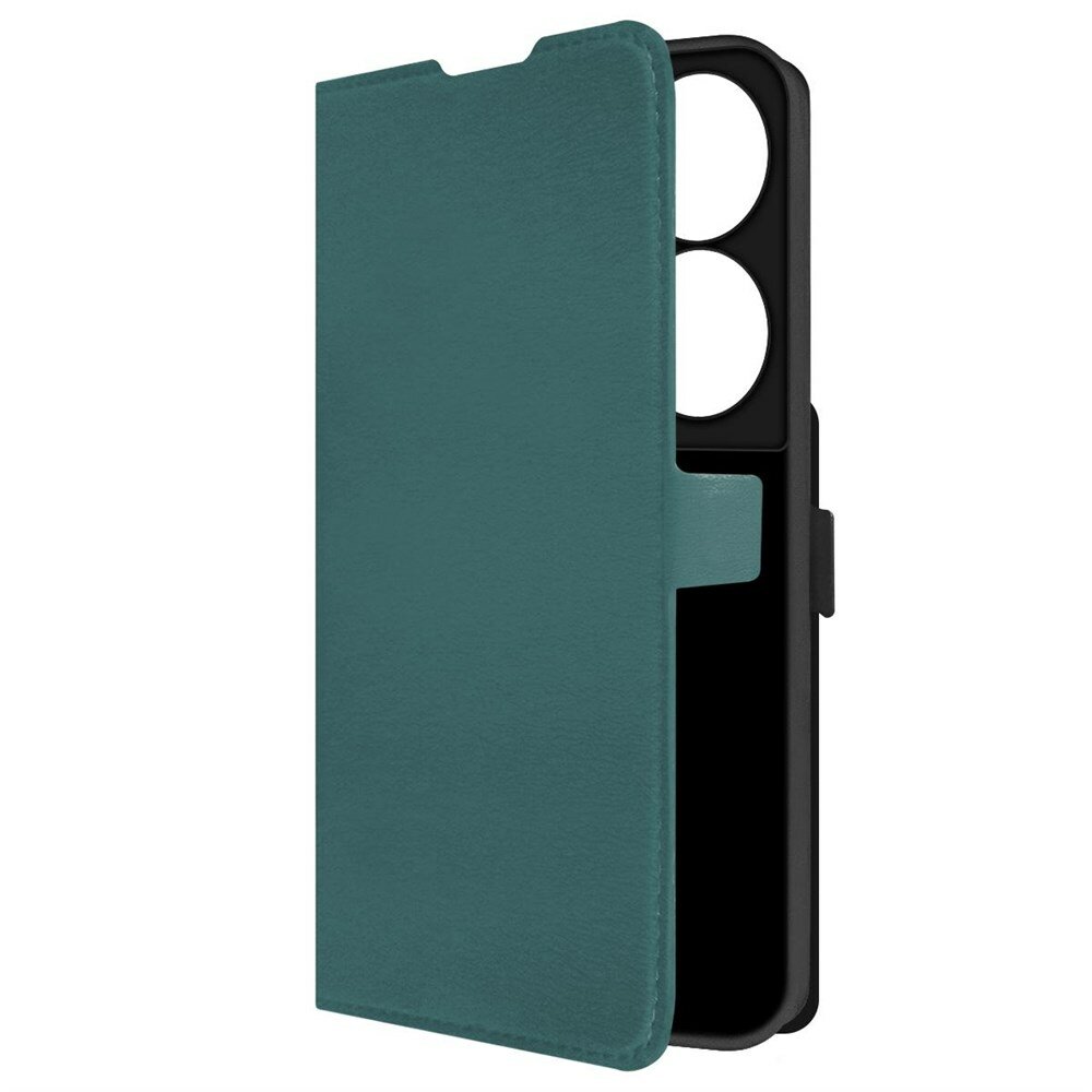 Чехол-книжка Krutoff Eco Book для Honor X7b зелёный опал, soft touch, искусственная кожа/полиуретан
