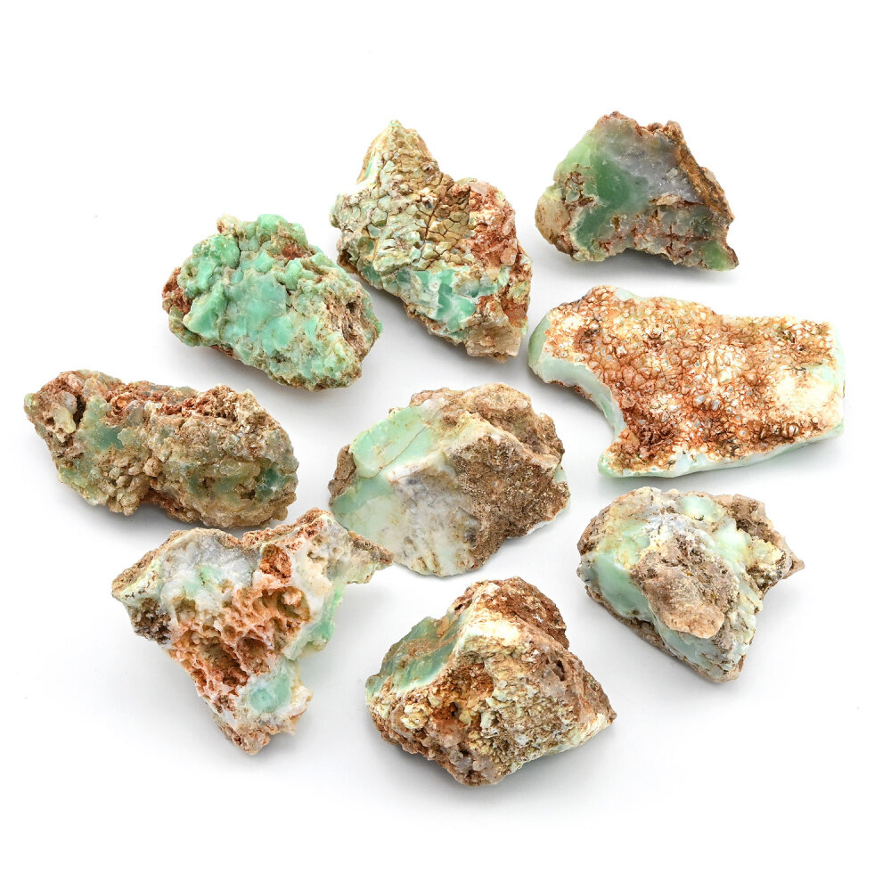 Хризопраз самородный 38*28*19мм, 20-29г .