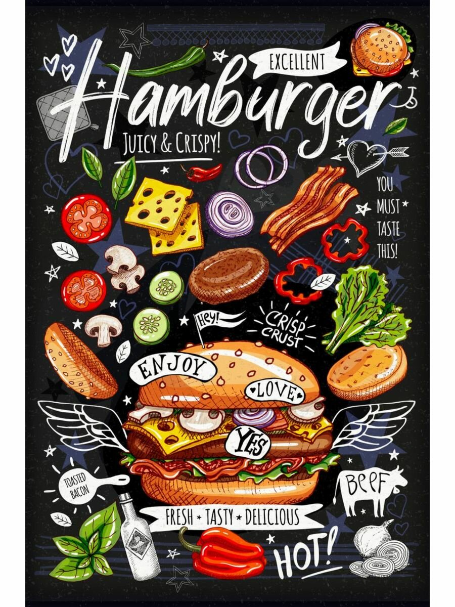 Постер "Фастфуд. Гамбургер"