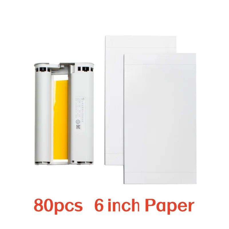 Бумага для принтера Xiaomi Mijia Mi 1S 3 дюйма, 6 дюймов 80Pcs 6inch