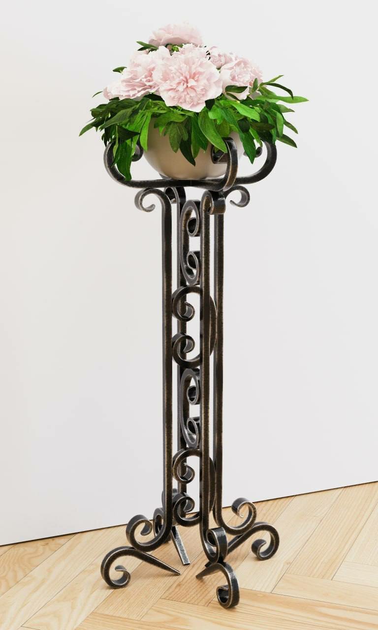 Подставка для цветов цветочница кованная