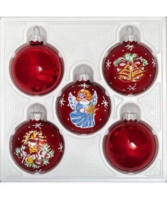 Набор "Рождественский" 5х60мм красный с1122красн