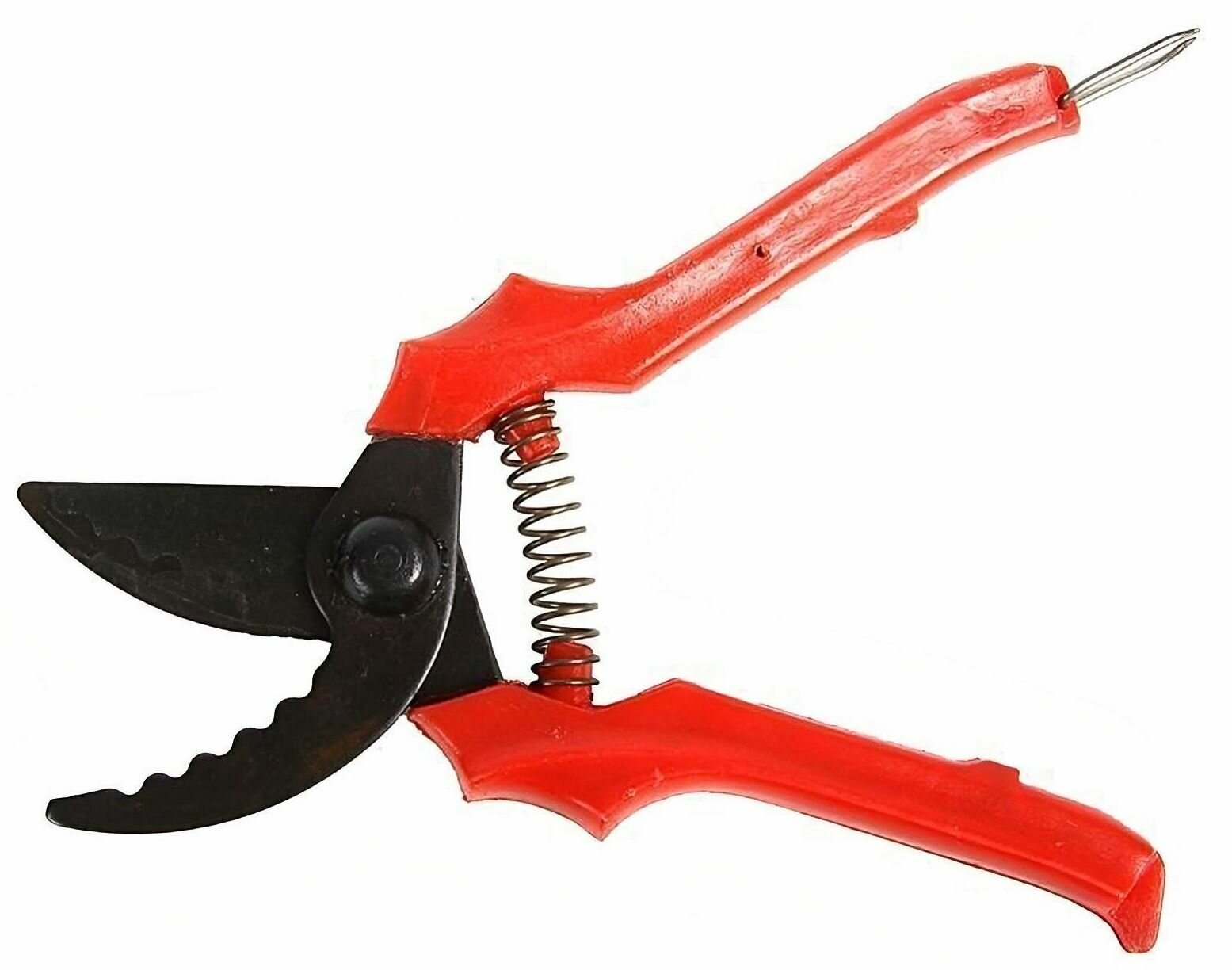 Универсальный зубчатый секатор с защелкой, 220 мм, оксидированное покрытие, для обрезания побегов и нетолстых веток при формировании и прореживании кроны деревьев, кустарников