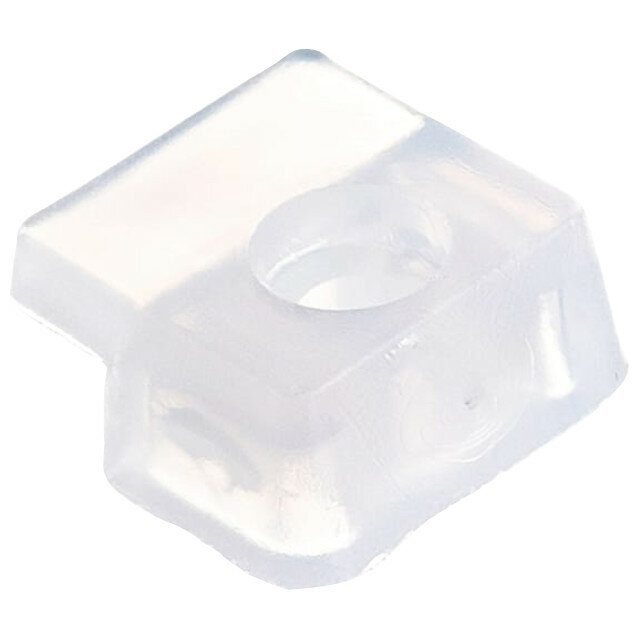 Стеклодержатель бесцветный пластик 14×14 мм, набор 8 шт для фиксации стекла и витрин