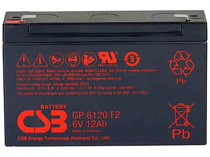 Аккумуляторная батарея для ИБП CSB GP6120 (6В, 12Ач)
