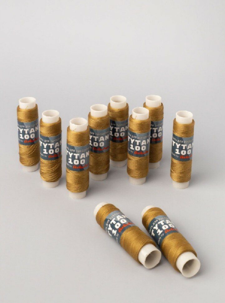 Ariadna Tytan.2555 Нить для бисера Tytan 100 темно-бежевая 100м (10 шт), 0.1 мм