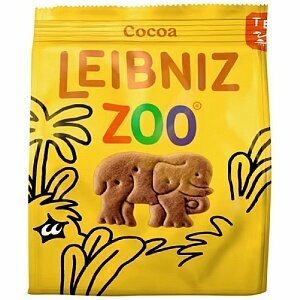 Печенье BAHLSEN [В77] LEIBNIZ ZOO COCOA хрустящее какао в форме фигурок животных 100г