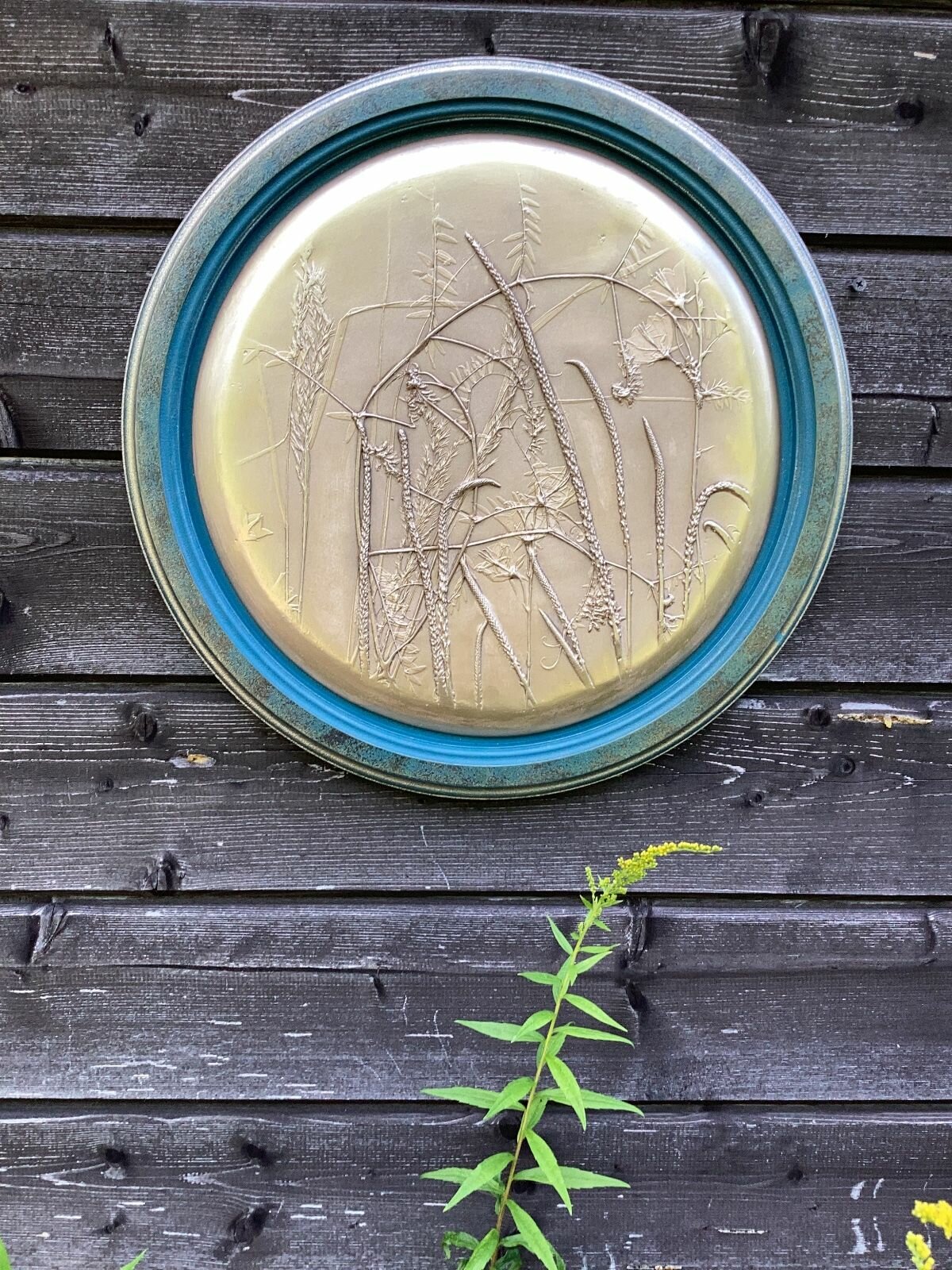 Картина из гипса, декор на стену, украшение интерьера, ботанический барельеф, панно "Райские сады", ручной работы, 45х45х2 см