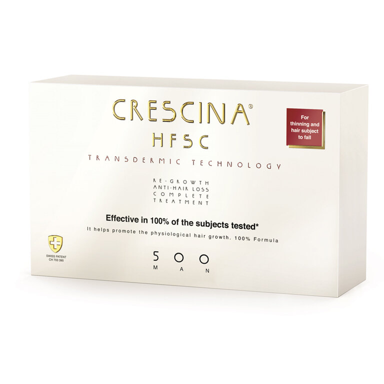 Crescina HFSC 100% Лосьон для стимуляции + Лосьон против выпадения для мужчин 500 10+10 амп