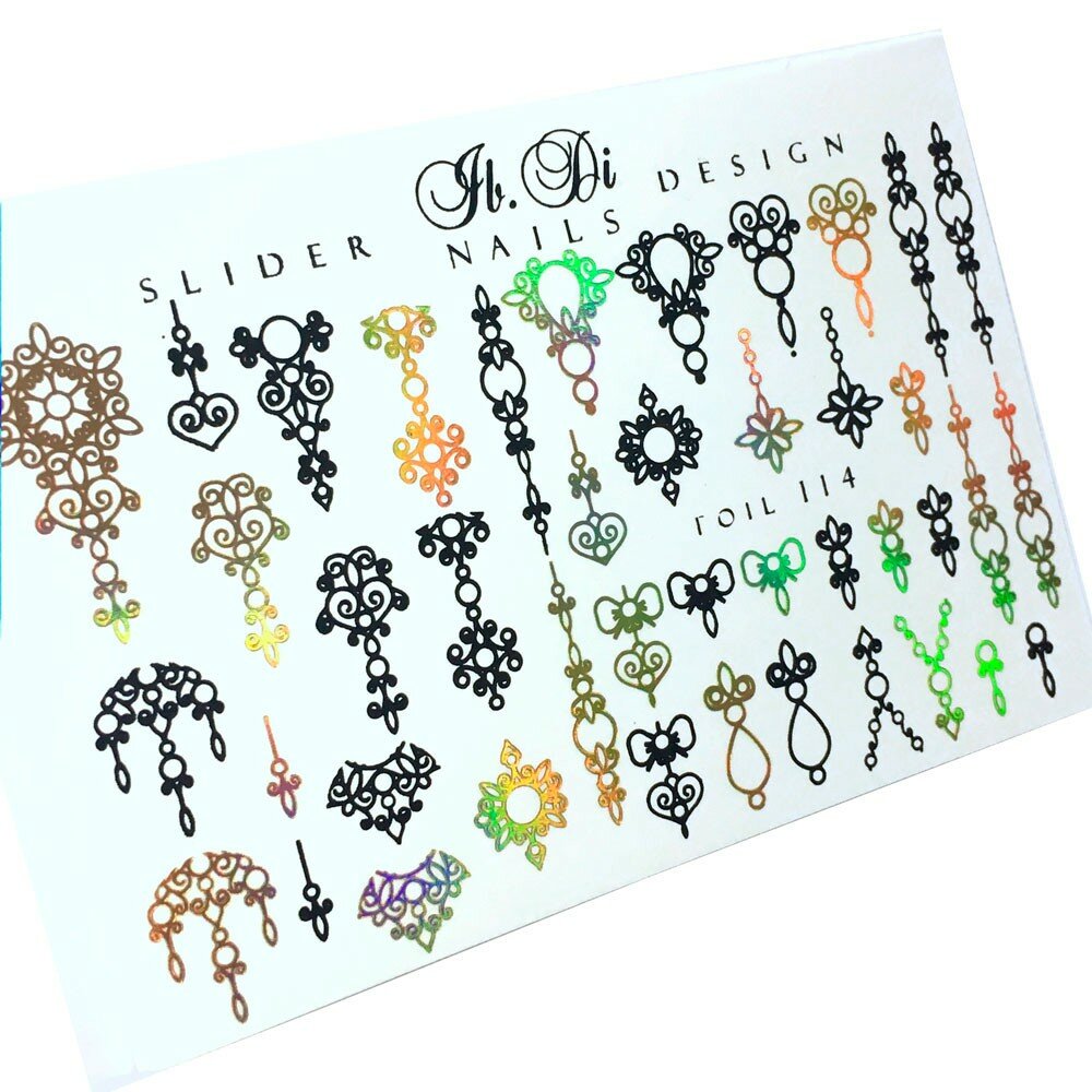 Фольгированный слайдер ibdi COMBI FOIL №114 (золото+черный)