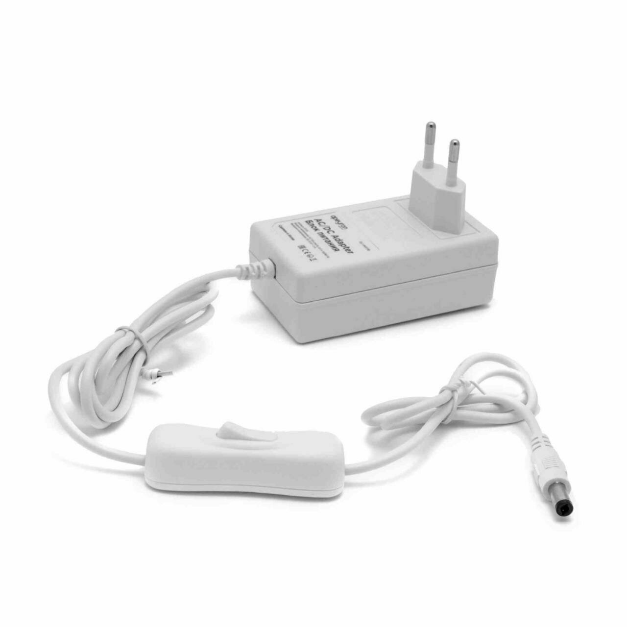 03-18 Блок Питания(Адаптер) 12В, 24 Вт, IP44, 2А, разъем 2,5x5,5мм, пластик, 78x49x33мм