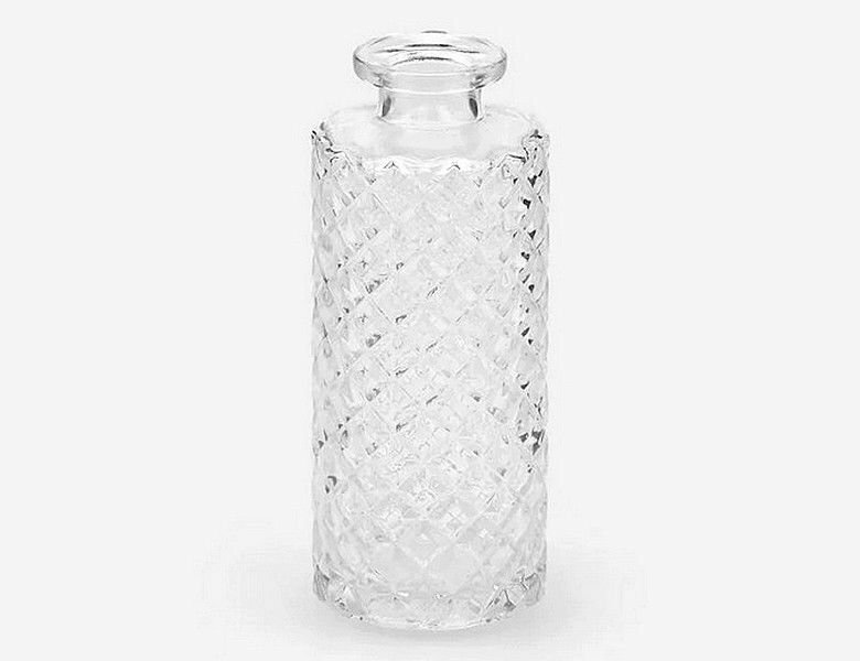 Декоративная бутыль-ваза, стекло,13х6 см, EDG