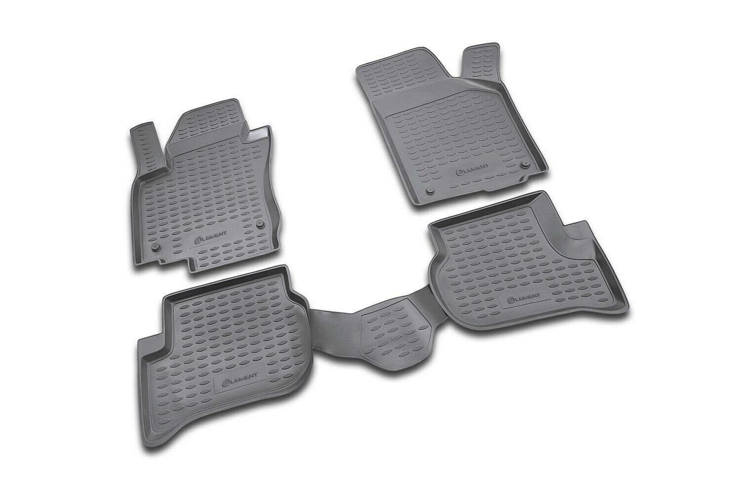Коврики Standard, в салон VW Golf Plus 12/2004- , 4 шт. (полиуретан, чёрные) Element. NLC.51.16.210