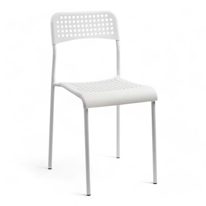 Стул сетчатый, с перфорацией, 380×400×900 мм, белый