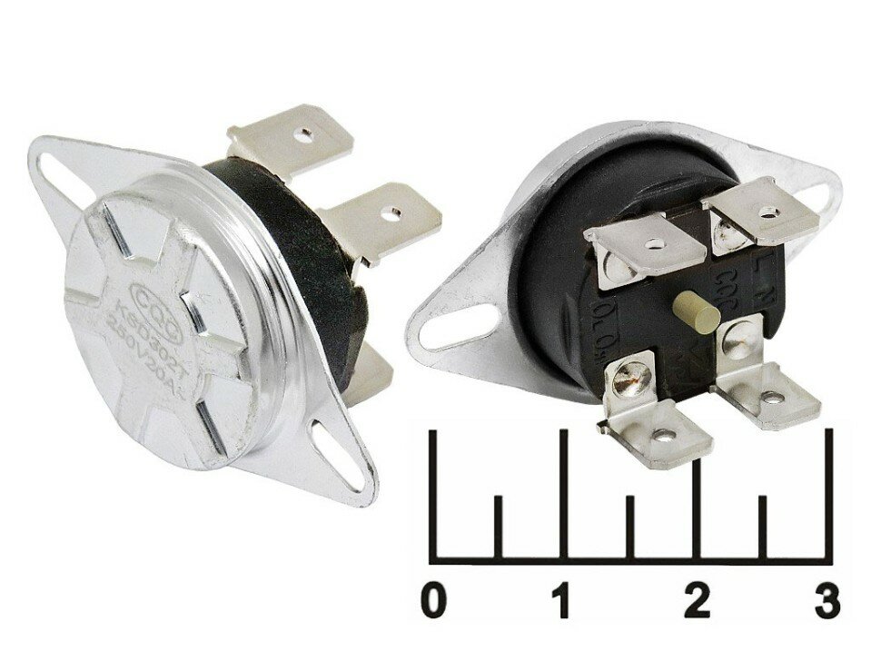 Термостат 125C OFF 250V 20A (на выкл.) KSD302T кнопка (S1523)