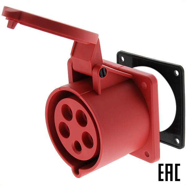 Розетка РЩ-103 для 26265DEK 32А 380В 3P+PE+N IP44 DEKraft