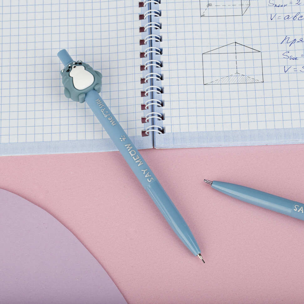 Набор MESHU автоматическая ручка + автоматический карандаш "Fat cat", с топпером, блистер, 355534