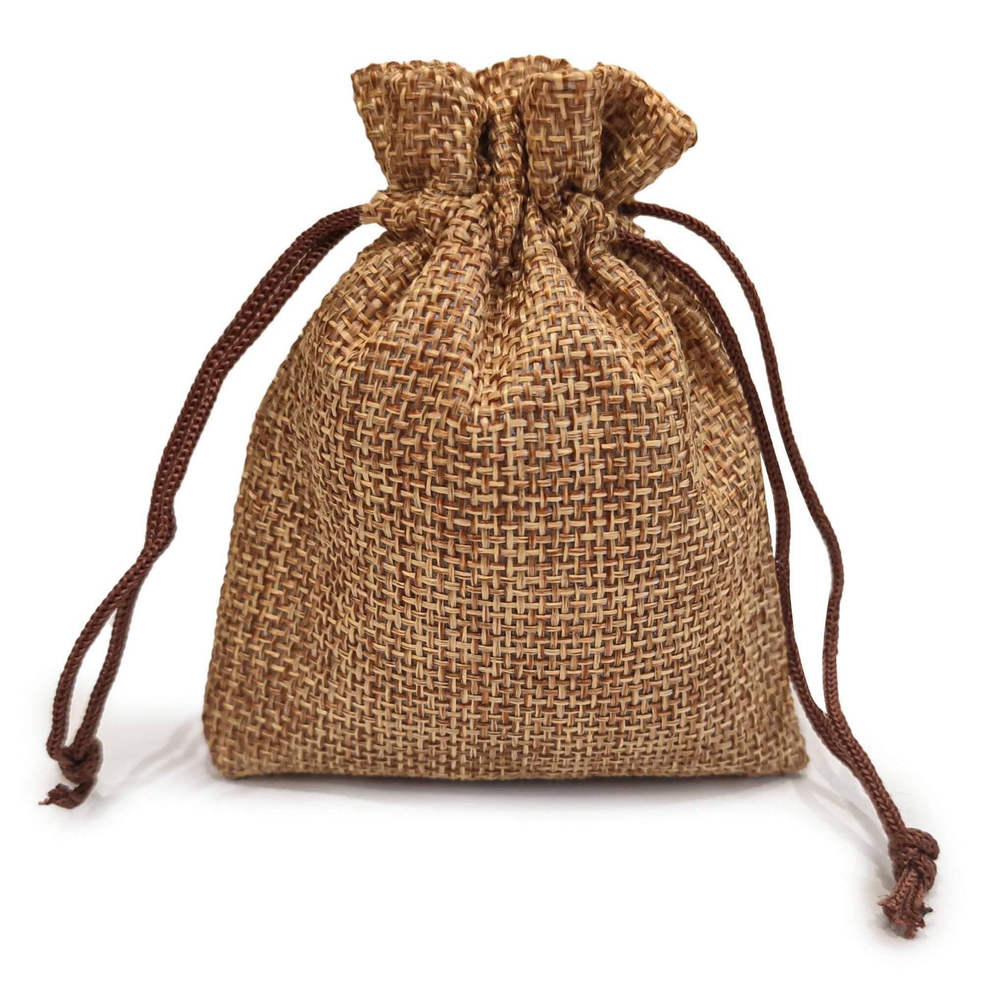 Мешочек джутовый на шнурке для хранения игровых компонентов 4 шт. 8х10 см