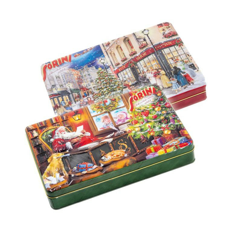 Sorini Новый Год мини конфеты шоколадные 185 г жестяная банка (2 дизайна) (46651)