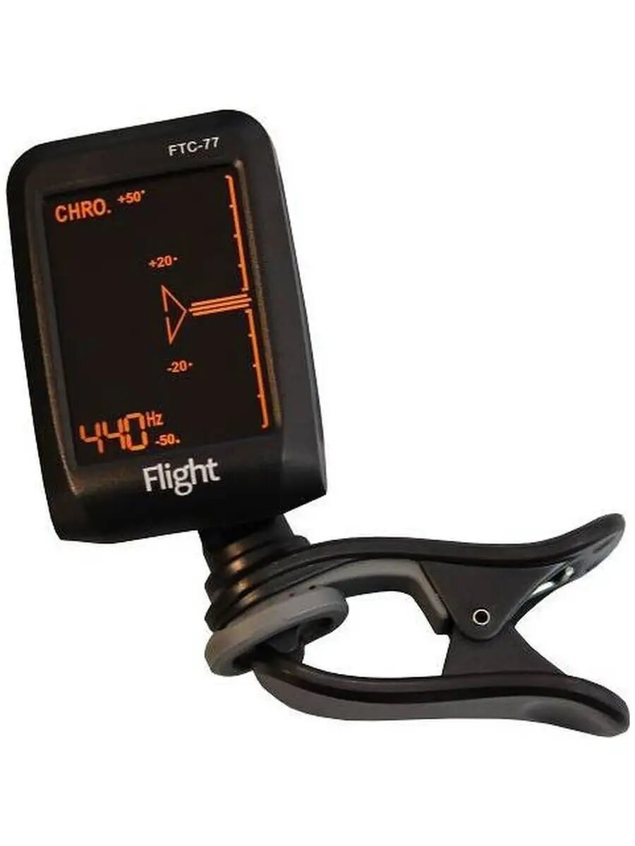 Тюнер хроматический FLIGHT FTC 77, батарея в комплекте