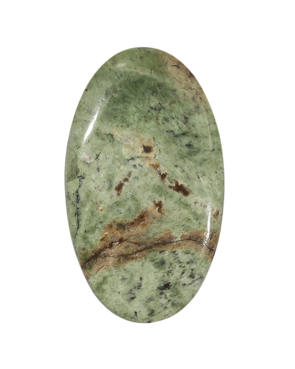 Кабошон Хромдиопсид, размер: 59х34х4 мм, натуральный минерал.