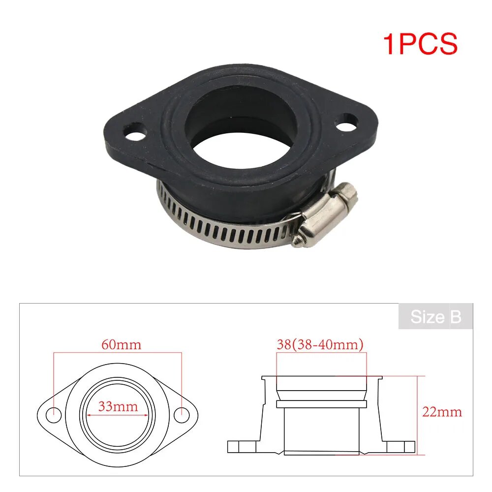 Универсальный адаптер карбюратора мотоцикла ZSDTRP, впускная труба, резиновый разъем подходит для карбюратора Koso PWK 21 24 26 28 30 32 34 мм