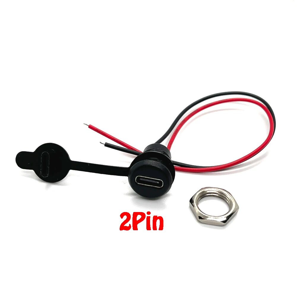 Водонепроницаемые разъемы USB Type-C LAJQTAO 2P-6P 2Pin