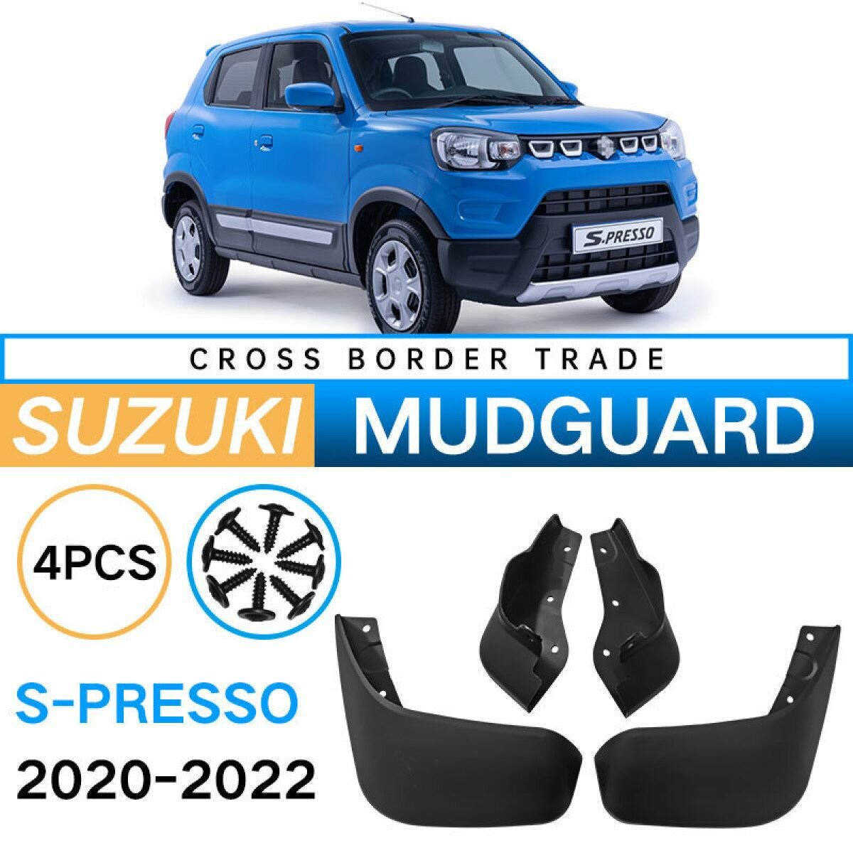 Крыло для автомобиля, арт. Автомобильные брызговики Для Suzuki S-PRESSO 2020-2022, передние и задние брызговики