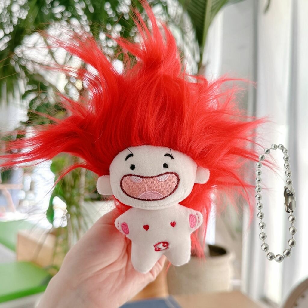 12-цветные куклы Беззубики на цепочке, красный