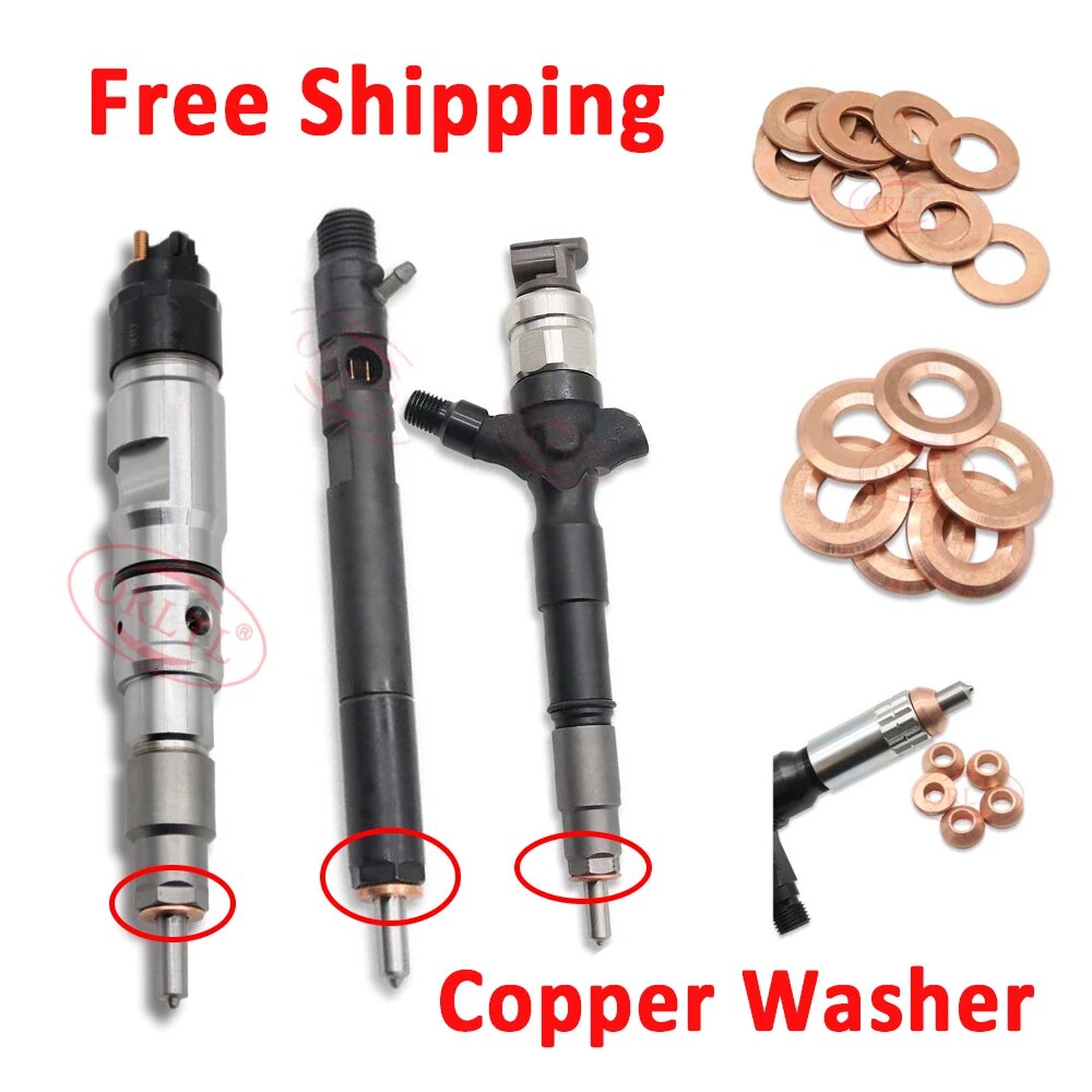 4 шт. медные кольца дизельного инжектора F00VC17506 9001-850C 1,5 мм прокладка 2,5 мм 9001-850 1.5mm