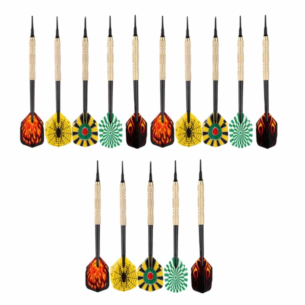 Дартс,14 г медно-цинковые безопасные мягкие дартсы, 1 набор 15 штук