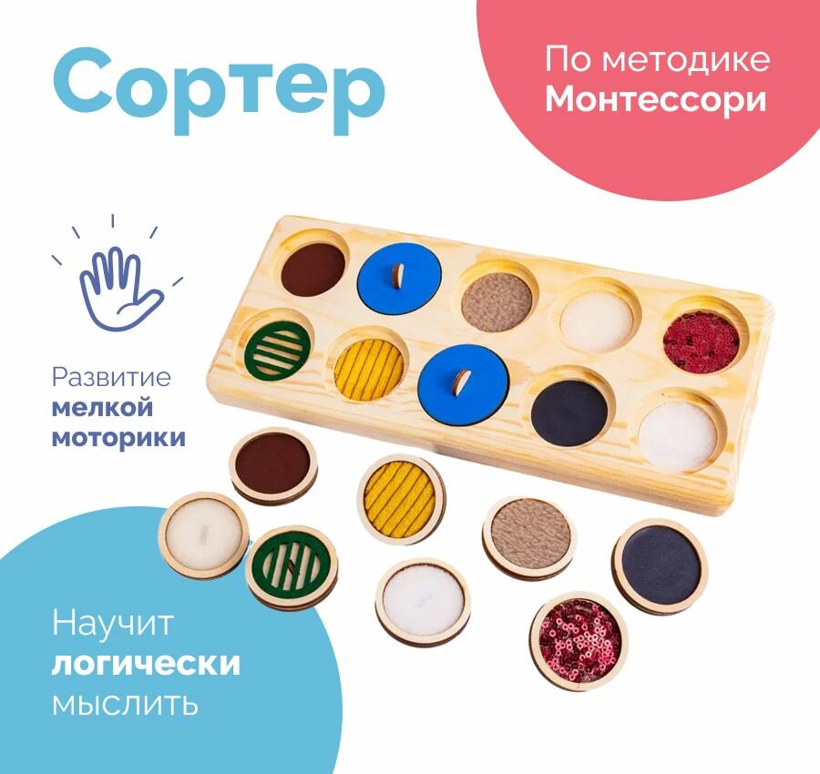 Тактильный планшет Монтессори развивающая игра для детей