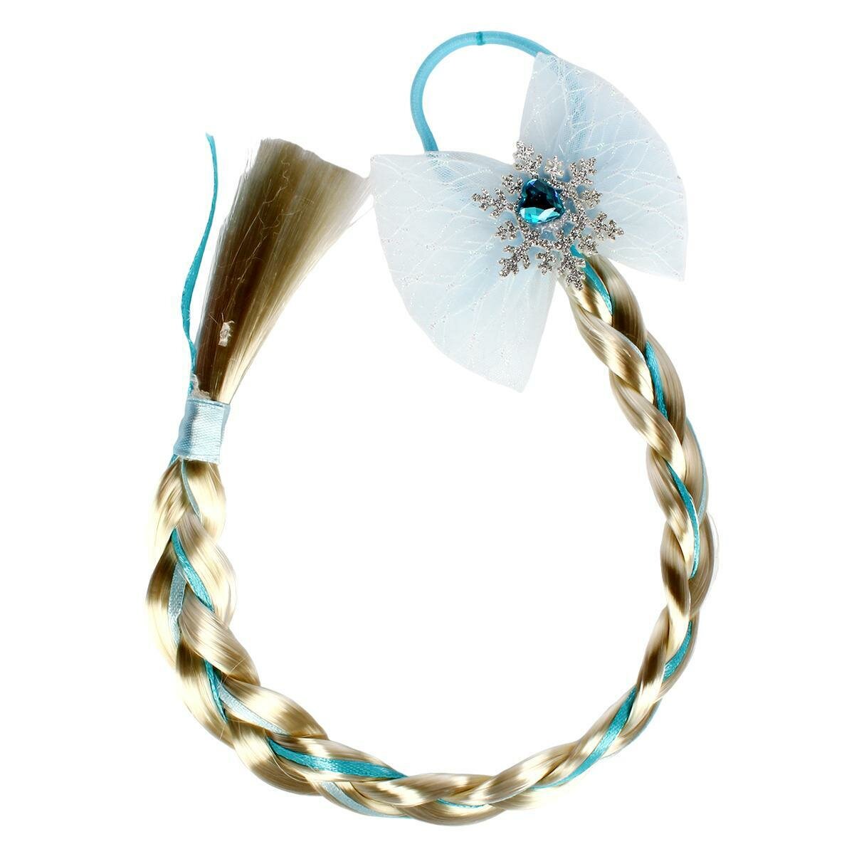 Заколка с волосами со стразами 3-4 цвета, длина 40 см, украшение на праздник