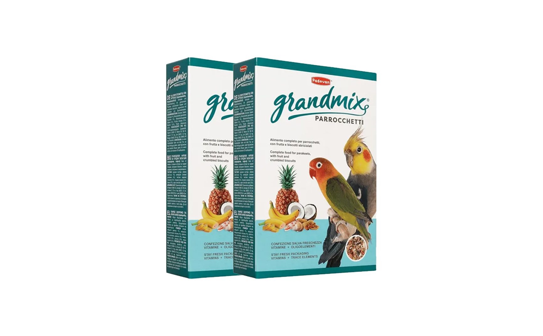 Padovan Grandmix Parrocchetti корм комплексный для средних попугаев 400 г x 2 шт.
