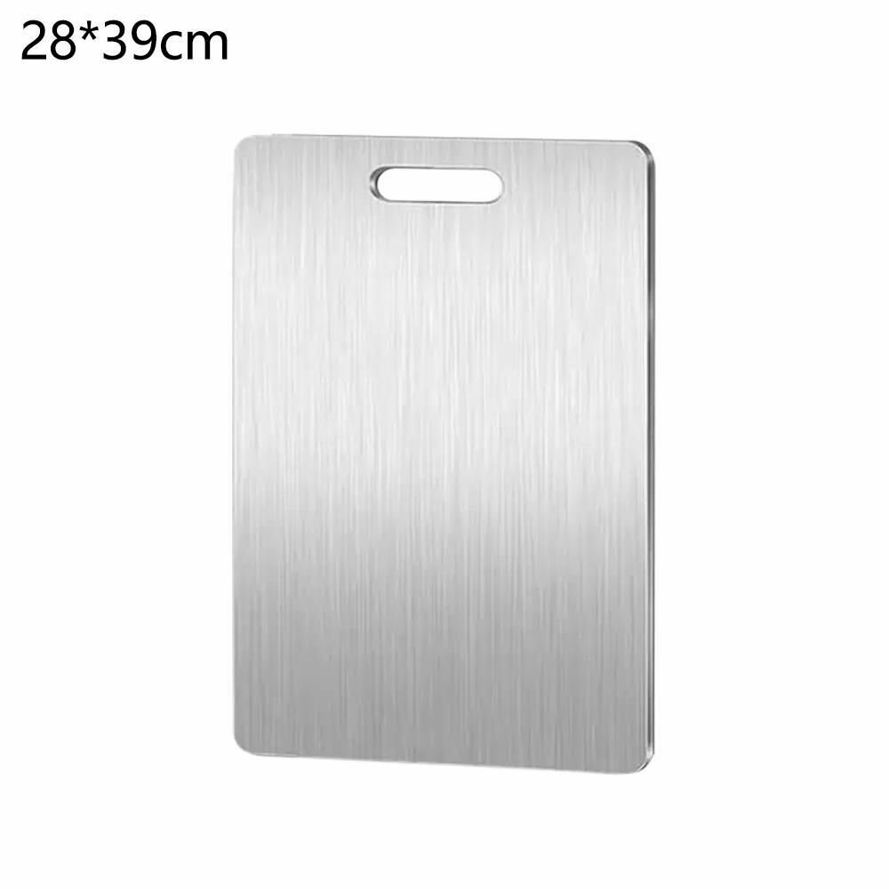 Доска разделочная для кухни металлическая из нержавеющей стали, двухсторонняя