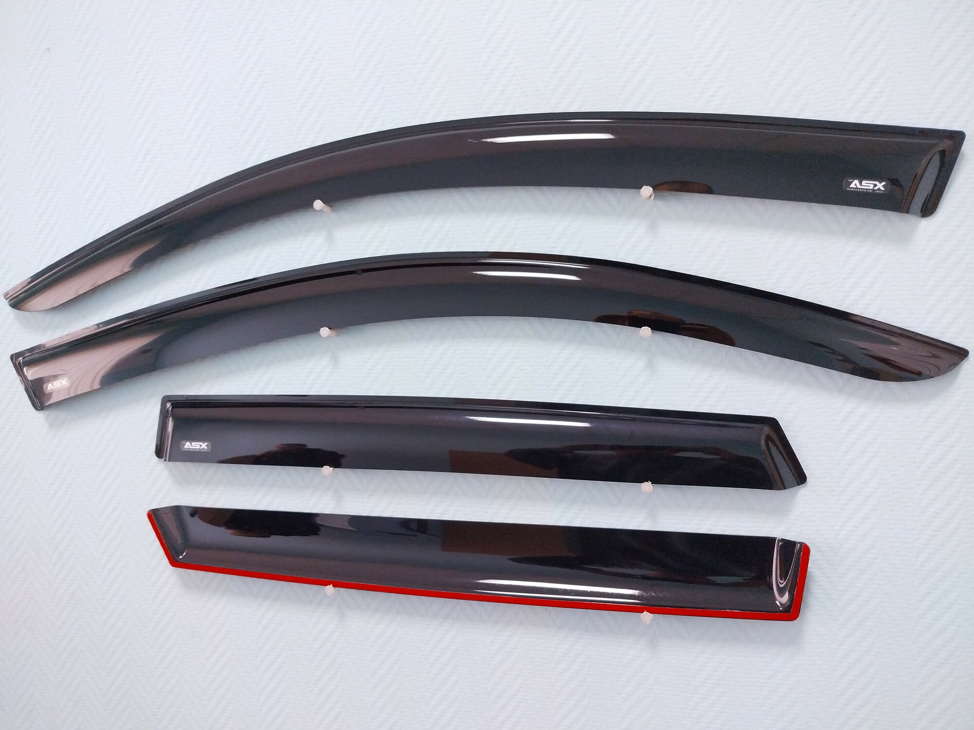 Дефлекторы окон Mitsubishi ASX с 2010 по 2021, к-т 4 шт, скотч 3M