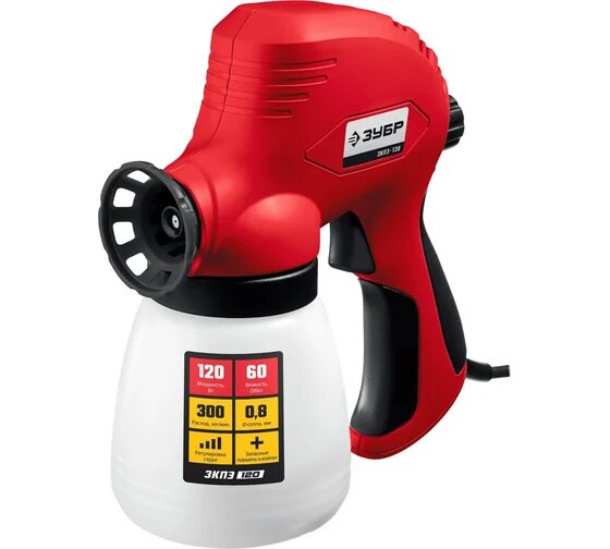 Электрический безвоздушный краскопульт ЗУБР 120 Вт ЗКПЭ-120