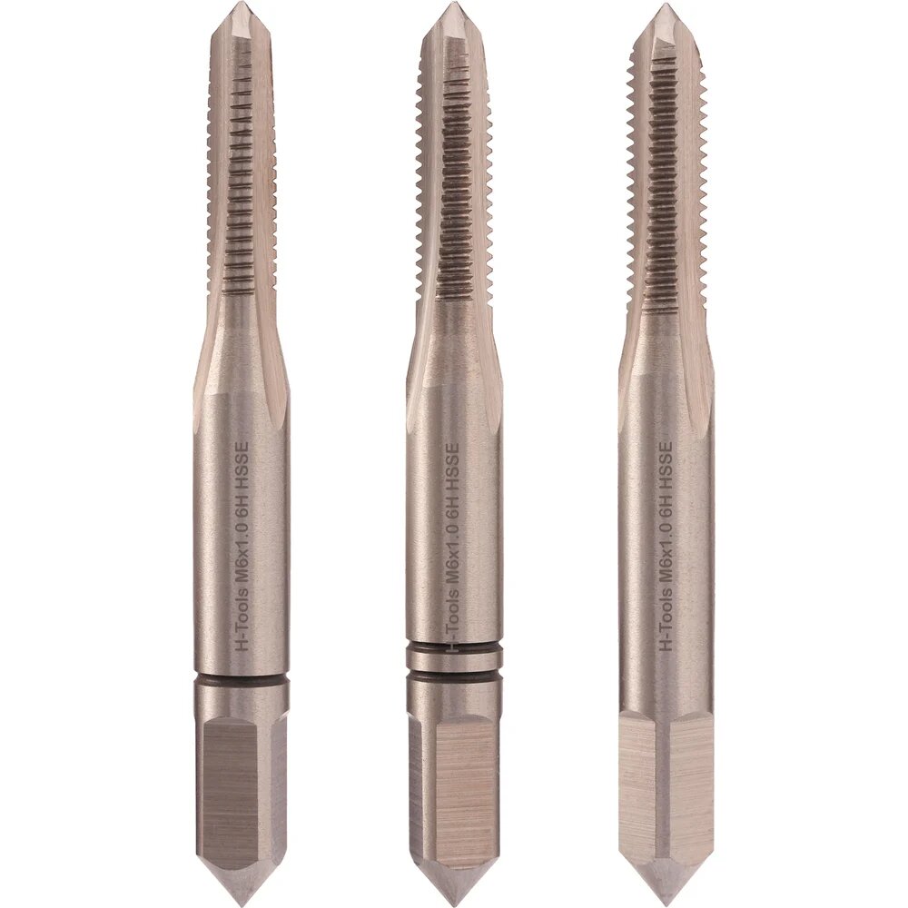 H-Tools Набор метчиков из 3-х шт. М6 шаг 1.0мм DIN352 HSSE 230060EHT