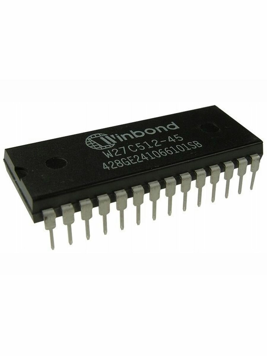 Микросхема Winbond W27C512 в корпусе DIP-28