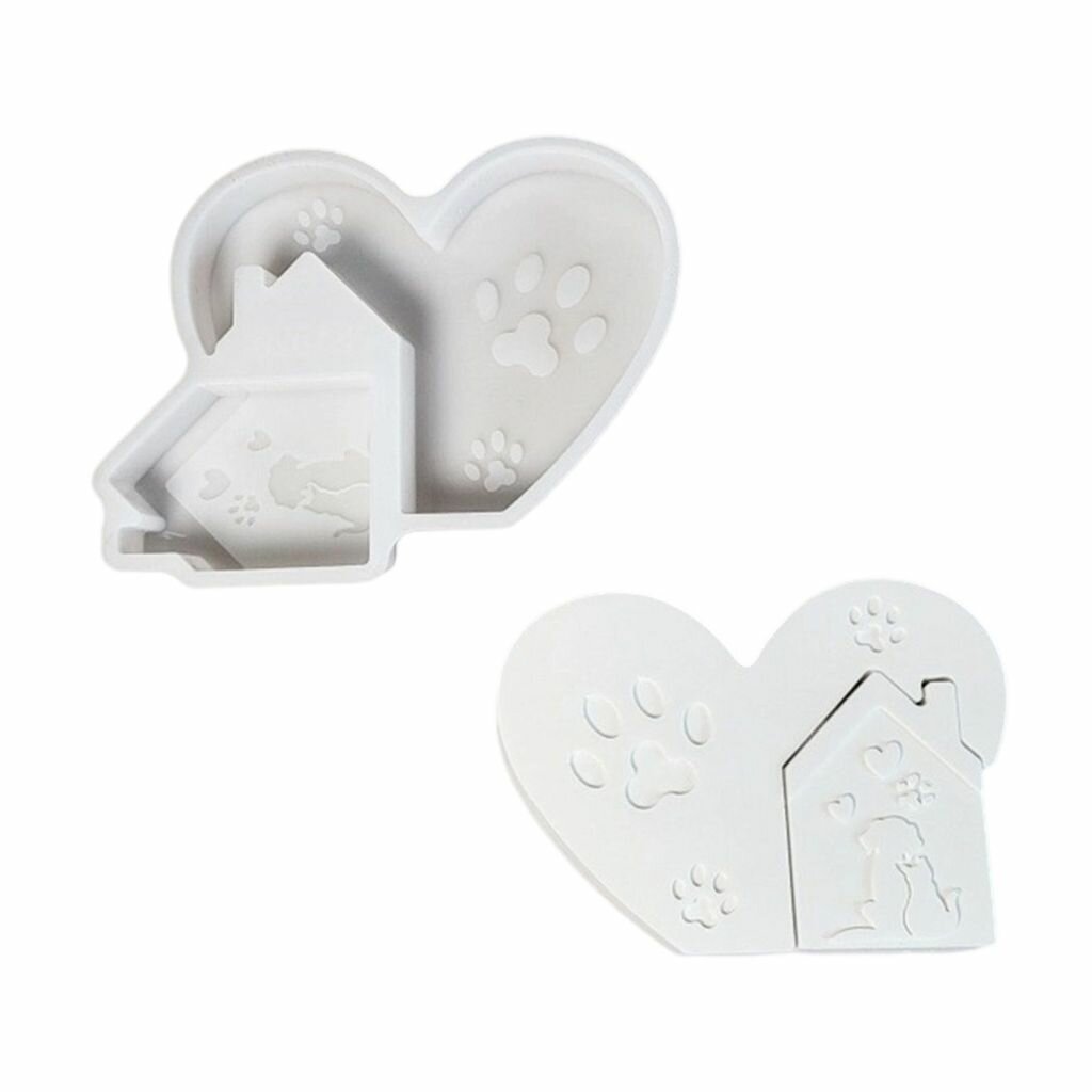 Силиконовые формы Домик Сердце для выпечки и смолы