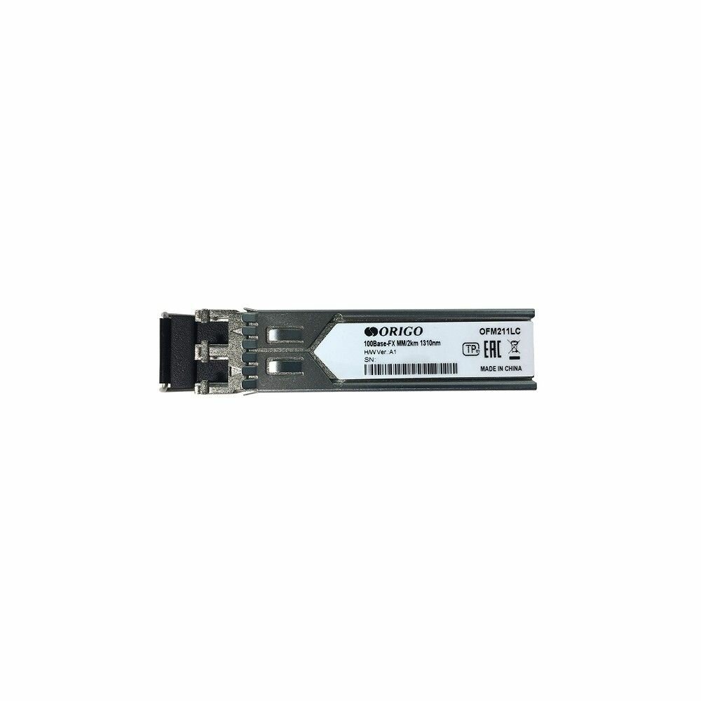 ORIGO Сетевое оборудование OFM211LC A1A SFP - трансивер с 1 портом 100Base - FX для многомодового оптического кабеля до 2 км, разъем Duplex LC