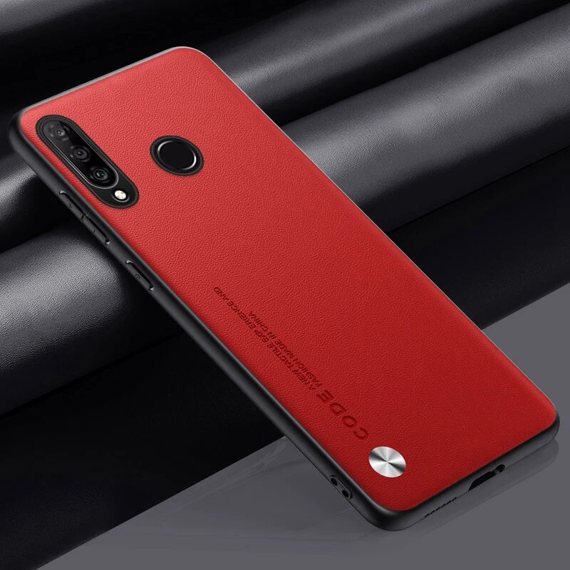 Красный чехол для Honor 9X STK-LX1 из искусственной кожи