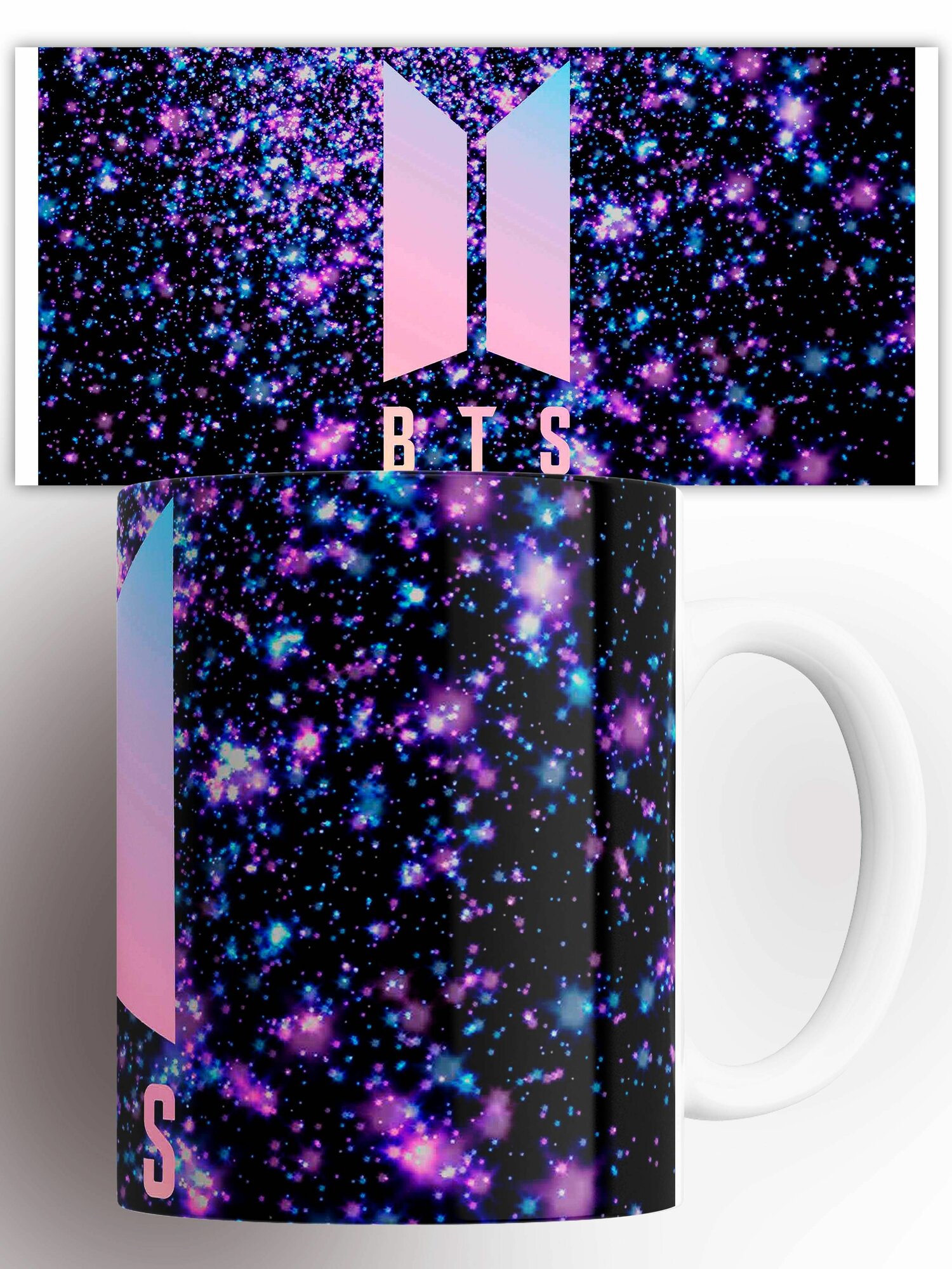 Кружка с принтом BTS 330 мл