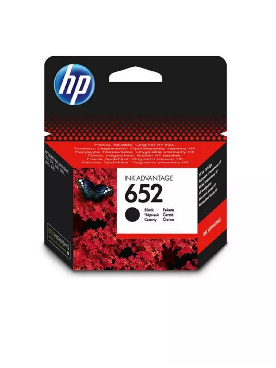 Струйный картридж HP F6V25AE (652) Black/черный, ресурс 360 страниц