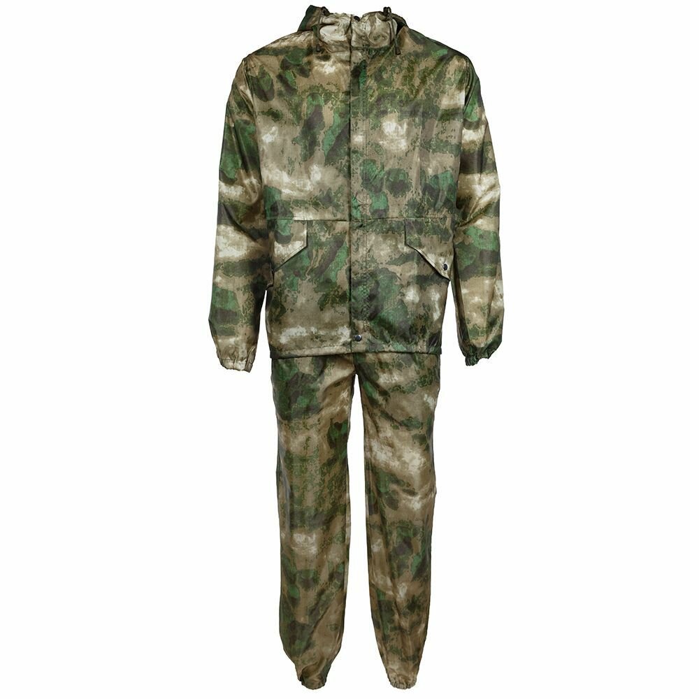 Костюм ветровлагозащитный (ВВЗ), военный армейский камуфляж ВНГ Росгвардии зеленый мох, непромокаемый (водонепроницаемый) с защитой от дождя