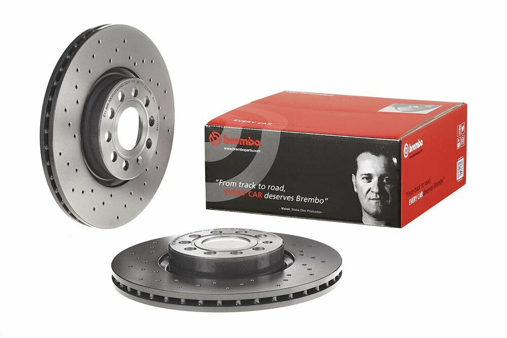 Диск тормозной вентилируемый передний BREMBO (09.9772.1X) Xtra Xtra