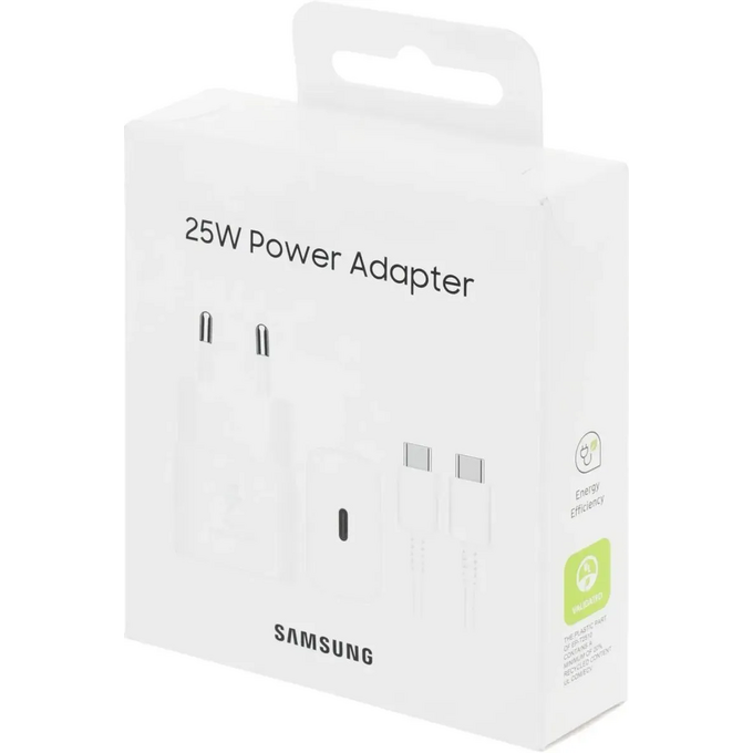 Зарядное устройство Samsung 25 Вт PD PPS Super Fast GaN 1 м USB C (EP-T2510) Белый Original
